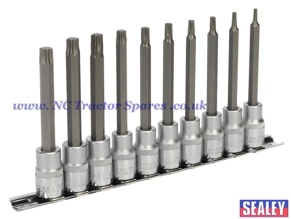 TRX-Star Socket Bit Set 10pc 3/8"Sq Drive 100mm