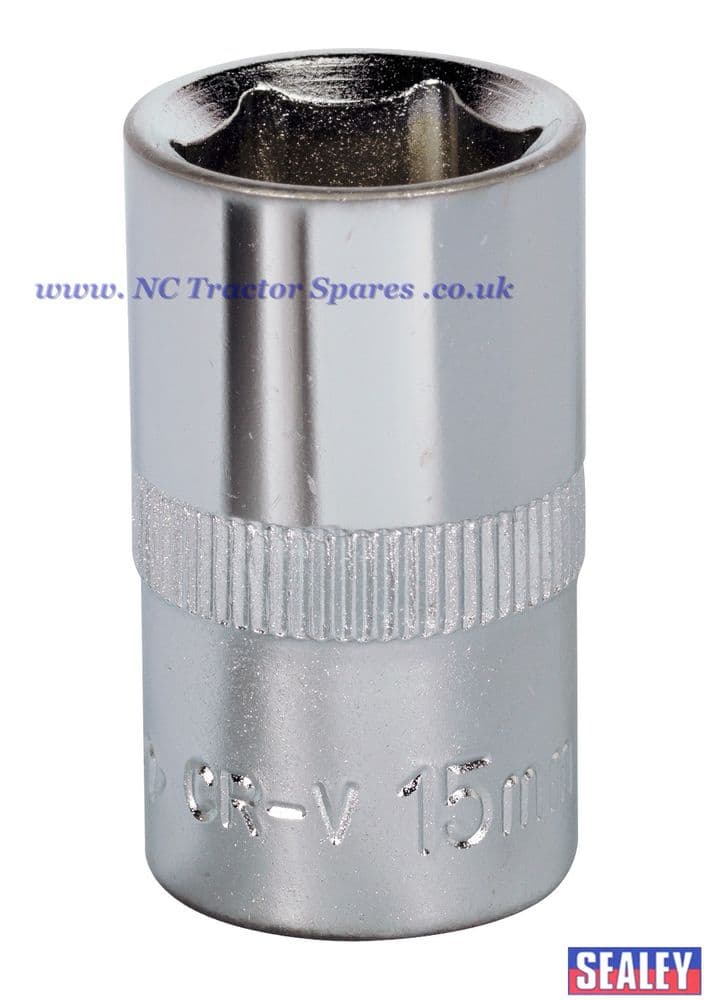 WallDrive Socket 15mm 1/2"Sq Drive