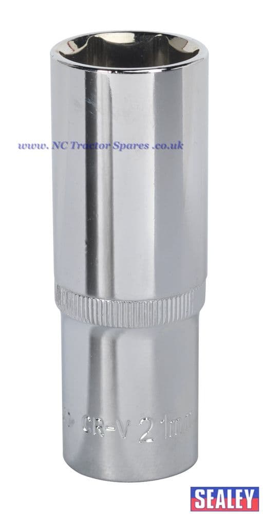WallDrive Socket 21mm Deep 1/2"Sq Drive Fully Polished