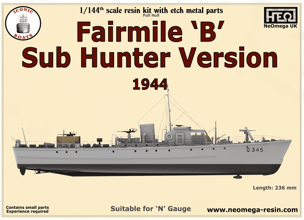 1/144th scale Fairmile B Sub Hunter