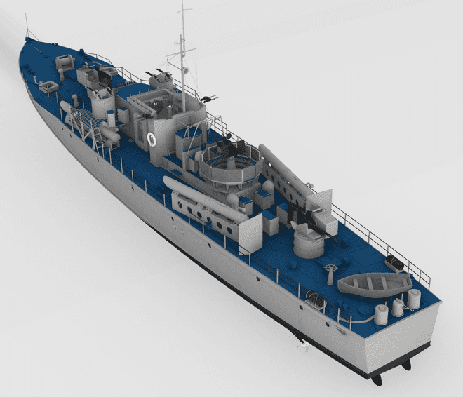 1/144th scale Fairmile D MTB 1944
