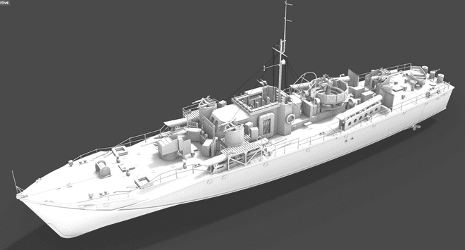 1/144th scale Fairmile D MTB 1944