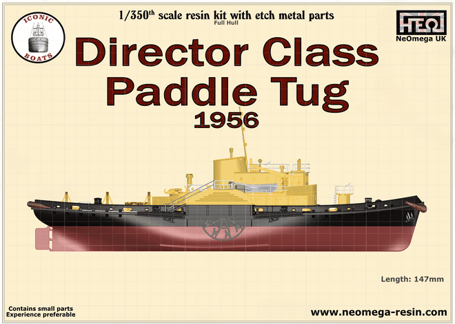 1/350th Scale Director Class Paddle Tug