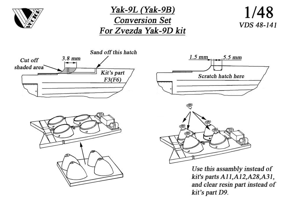 Yak-9B conversion set