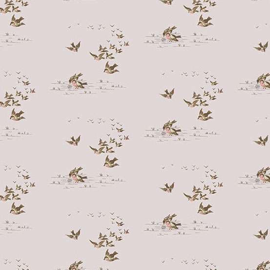 9474 - Ayla - Max & Louise - Brown Birds on Pale Mauve - 1727 P ...
