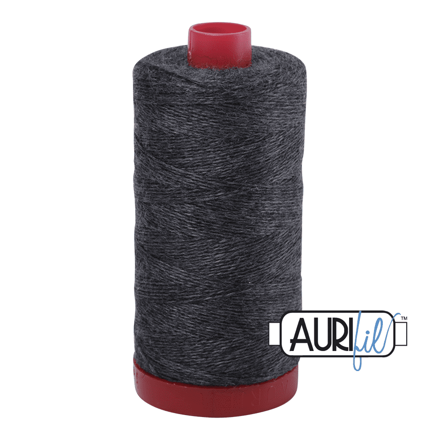 Aurifil Lana Wool Blend Thread - 8083 Dark Grey Melange