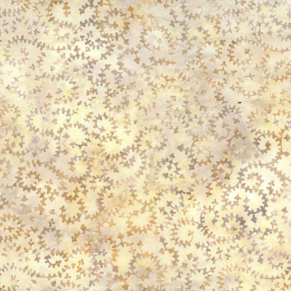 CW-Z004 - Moonlight Batik Tan Scroll - Wilmington 22263 218 - Cotton Fabric