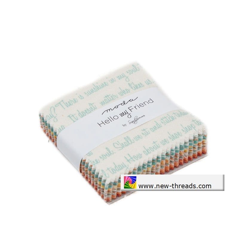 Hello My Friend - Moda Mini Charm Pack UK by Sandy Gervais for Moda Fabrics