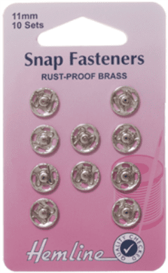 Hemline Snap Fasteners - 11mm
