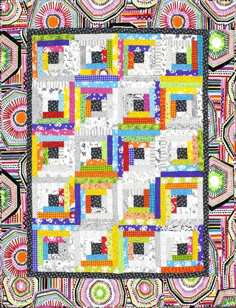 Lickety Split Log Cabin Quilt