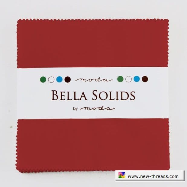 Moda Bella Solids 9900-16 Christmas Red - Moda Charm Pack by Moda Fabrics