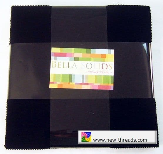 Moda Layer Cake UK - Moda Bella Solids 9900-099 Black by Moda Fabrics