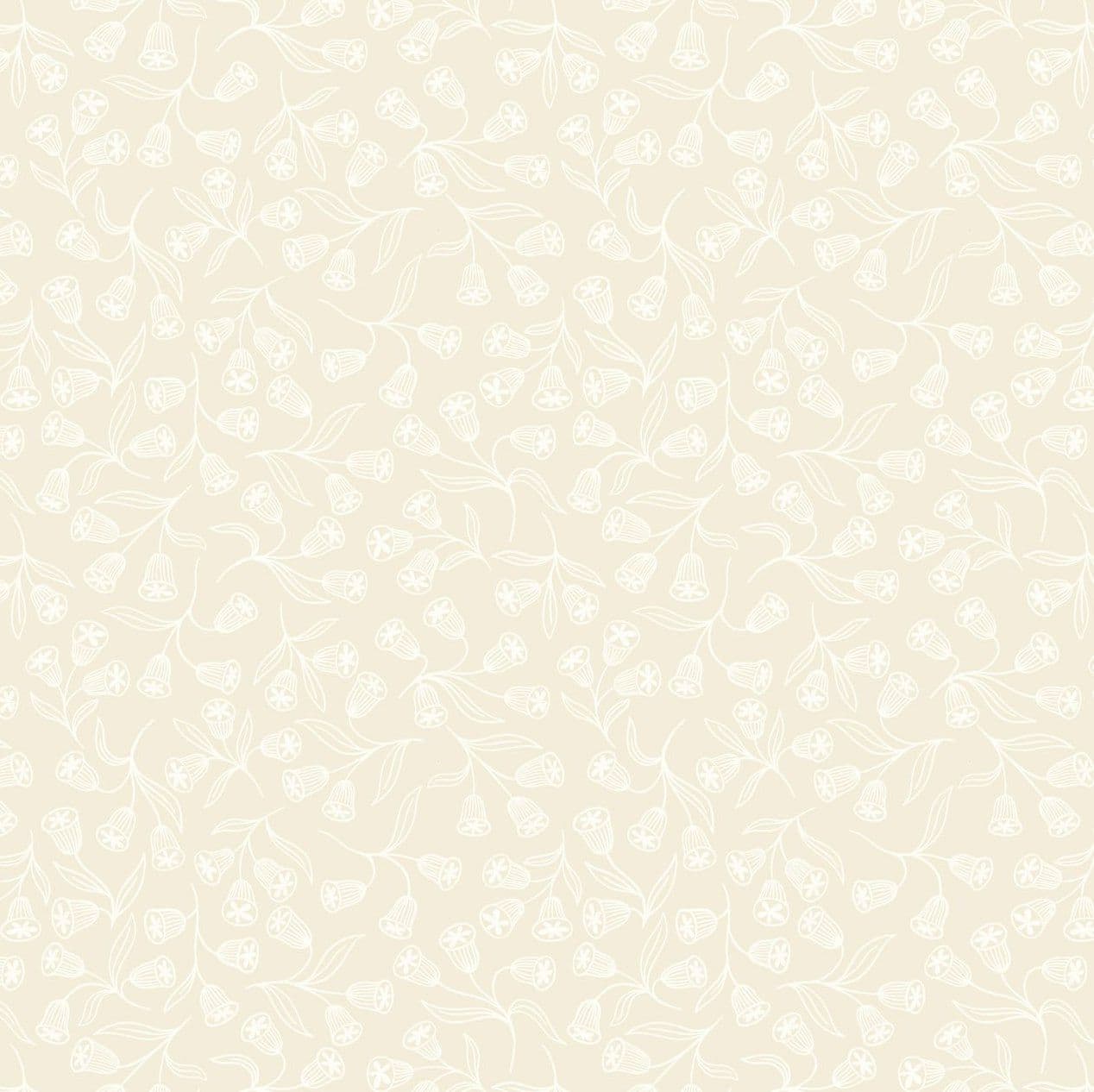 Tiny Tonals - Bell Flowers - Cream on Dark Cream - Lewis & Irene TT7 3 ...