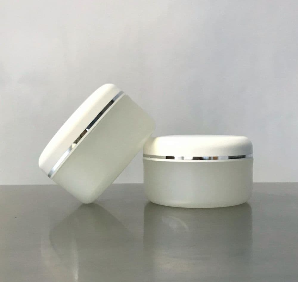Opaque White Plastic Jar 150g X 2