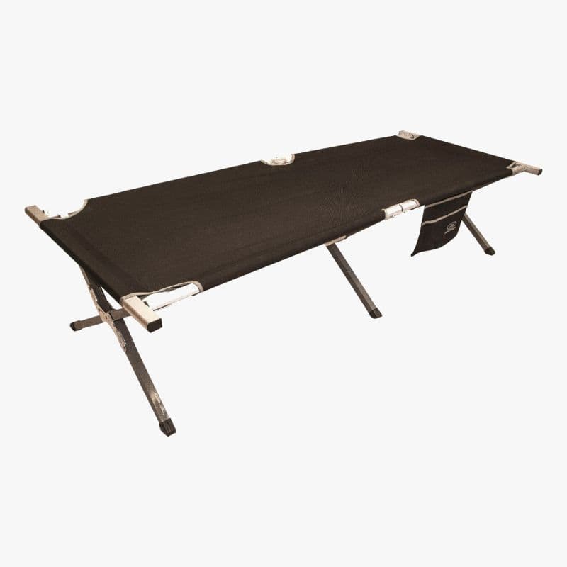 Aluminium Camp Bed Black
