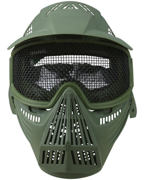 Full Face Mesh Mask - Olive Green