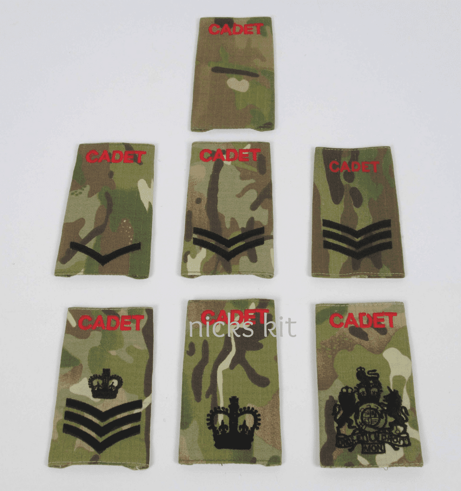 MTP Rank Slide With Cadet Title In Red