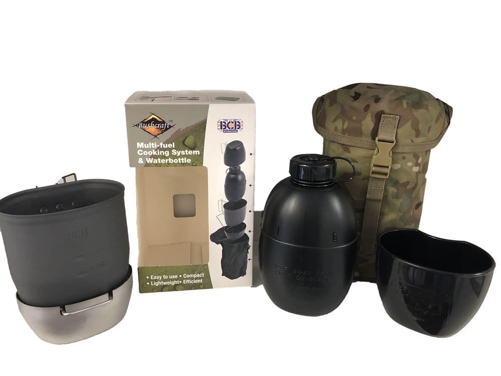 Multi-Fuel Cooking System 5 Piece Set - SILVER COOKER