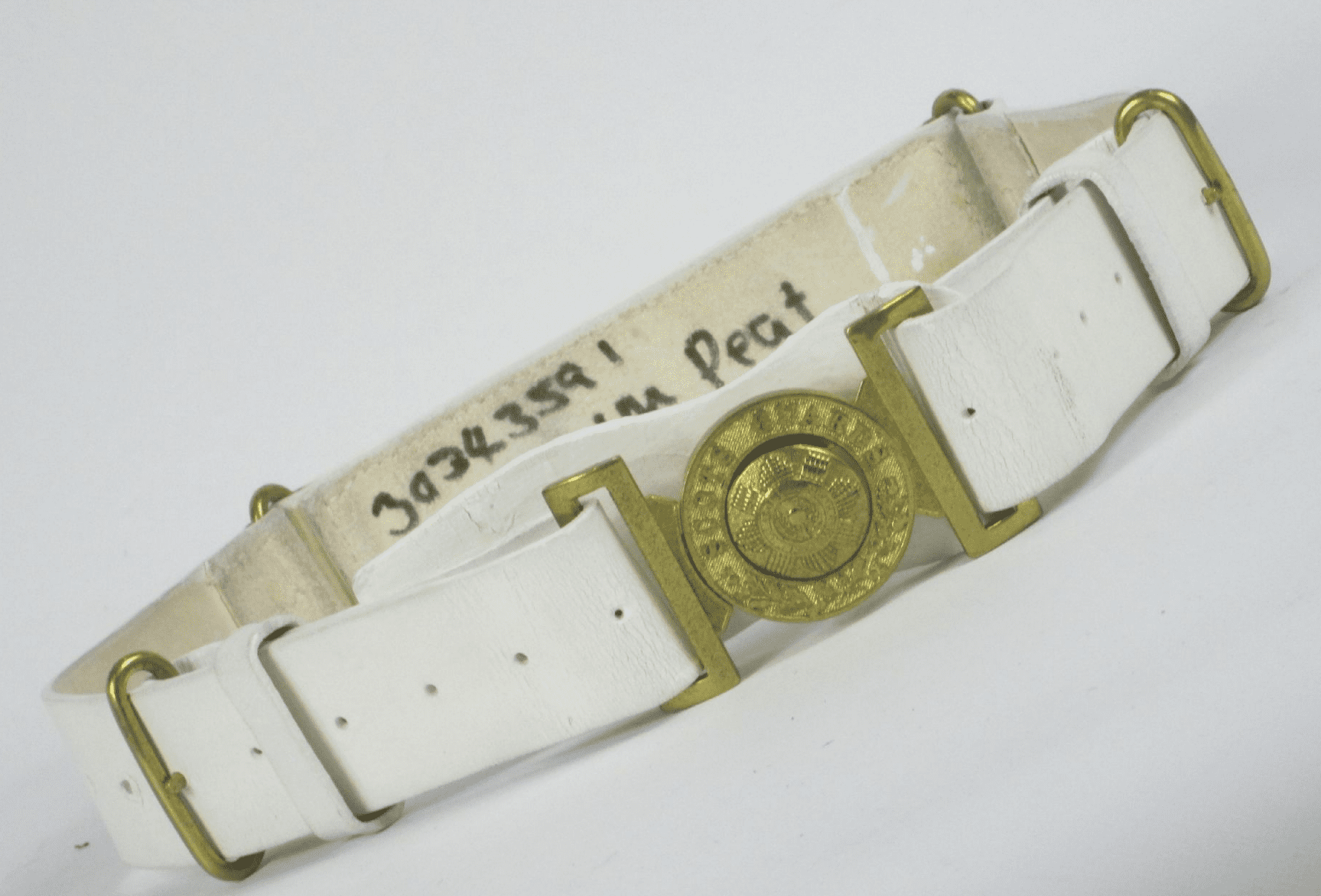 Scots Guards White Leather Ceremonial Belt