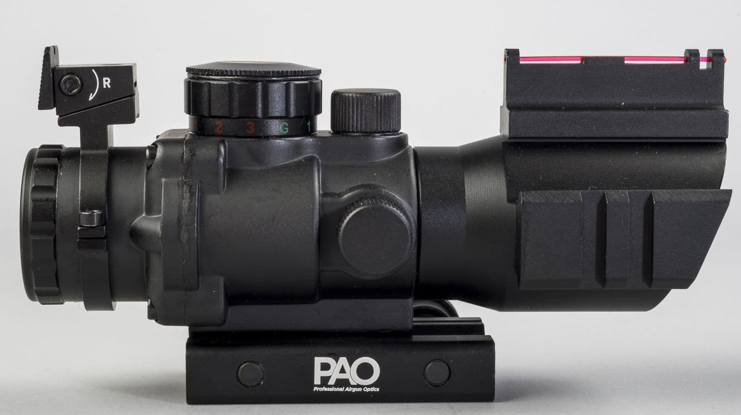 PAO 4x32 Tri-Lume Prismatic Compact ACOG Style Etched Mil Dot Reticle ...
