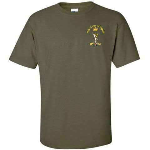 Royal Signals military t-shirt with embroidered signals cap badge