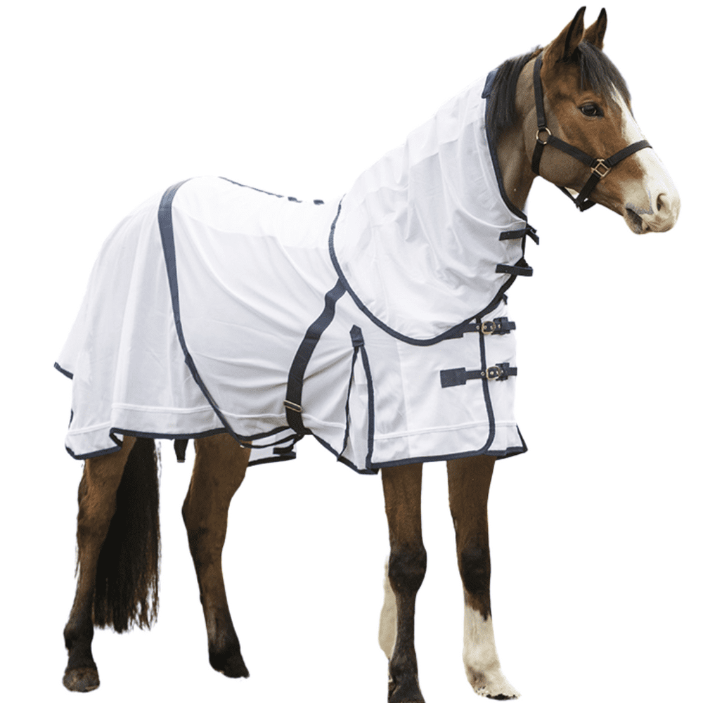 Blue Lizard Equestrian: Rhinegold Fly Rug with Detachable Neck Cover