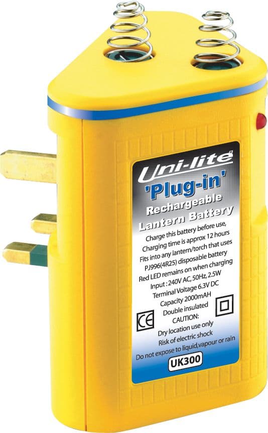 Batteries UNI-LITE 'Plug-In'Rechargeable Lantern Battery