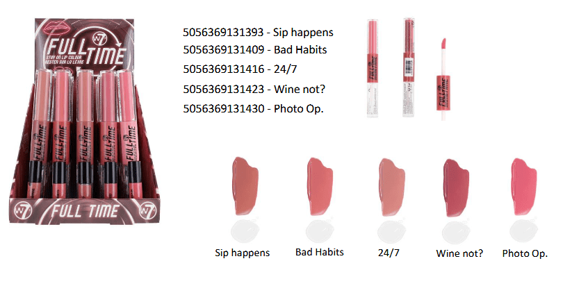 W7 Full Time Lip Colour 1x30
