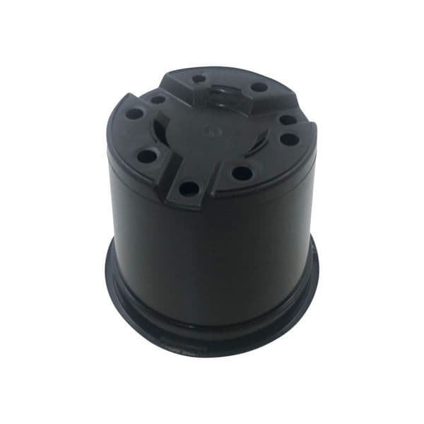 1 Litre Round Plant Pot Durable Injection-Moulded Plastic with Dual ...