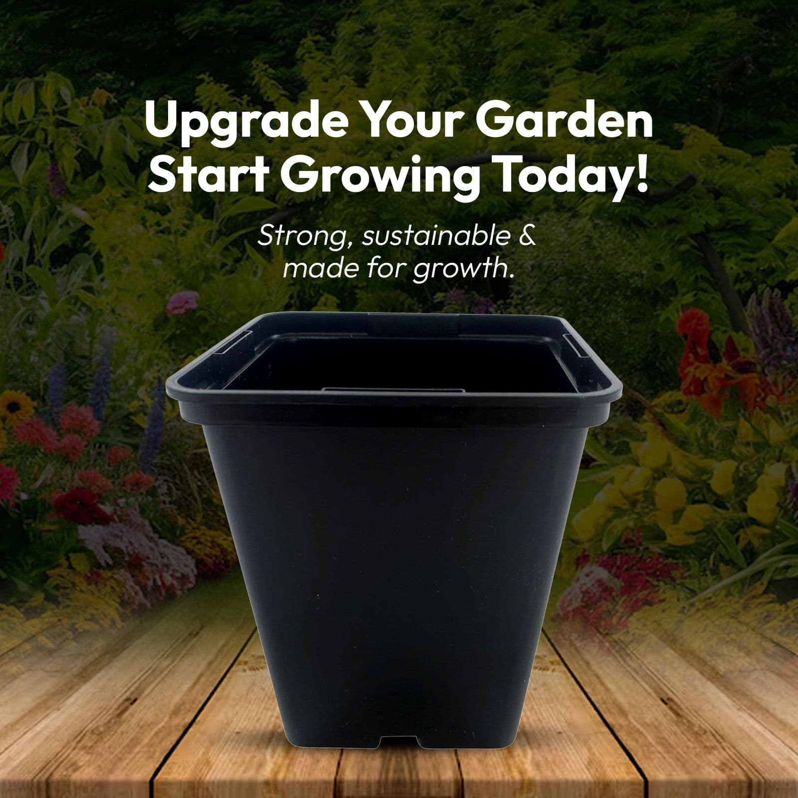 10 cm Square Plant Pots Strong Black Seedling & Propagation Containers