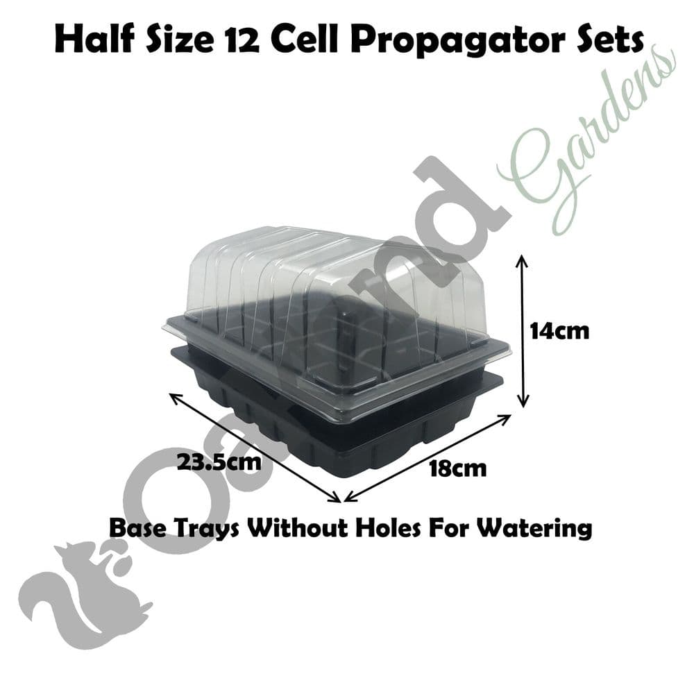 12 Cell Half Size Propagator Compact Seedling Propagation Kit with ...