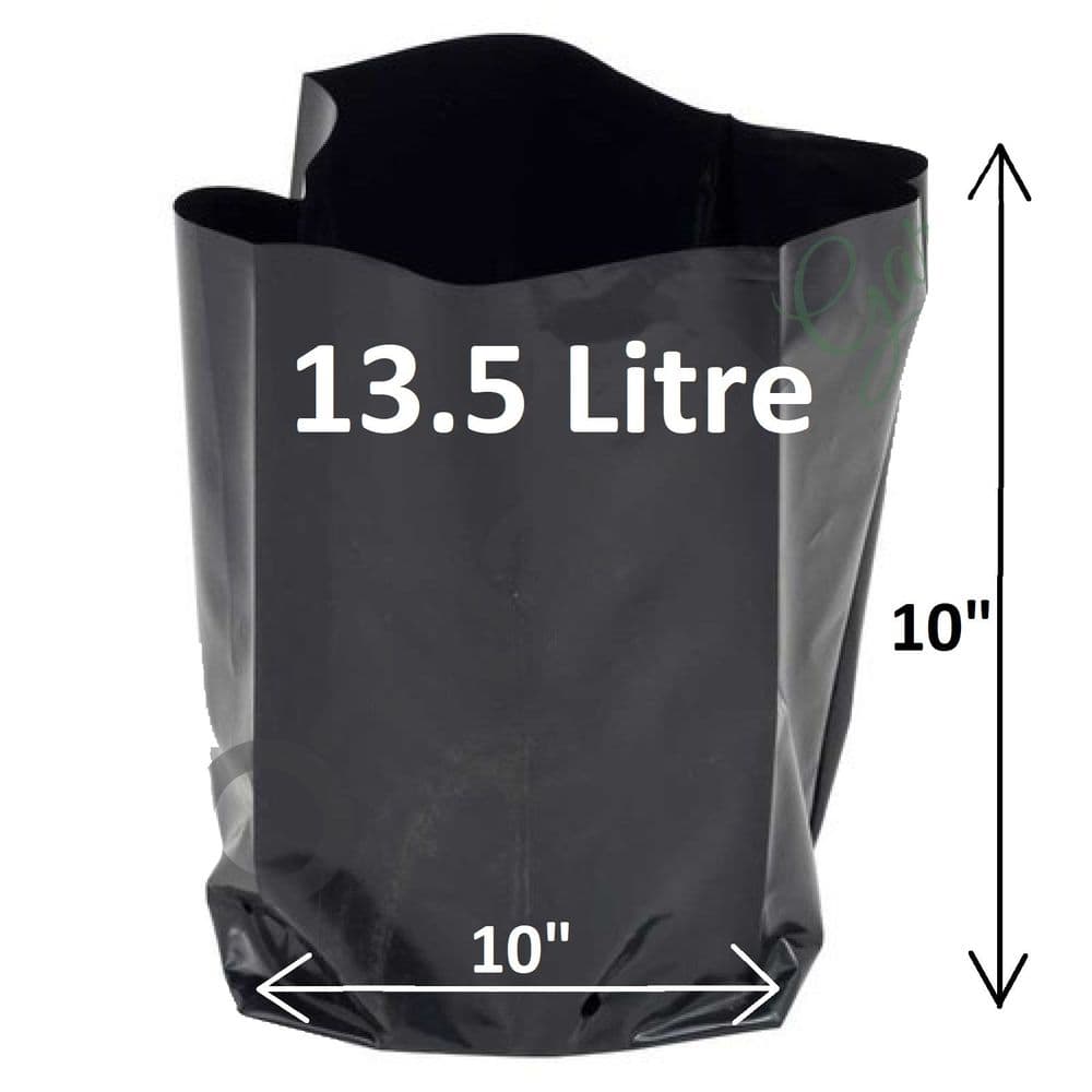 13 5 Litre Poly Pot Durable Recyclable Polythene Grow Container with ...