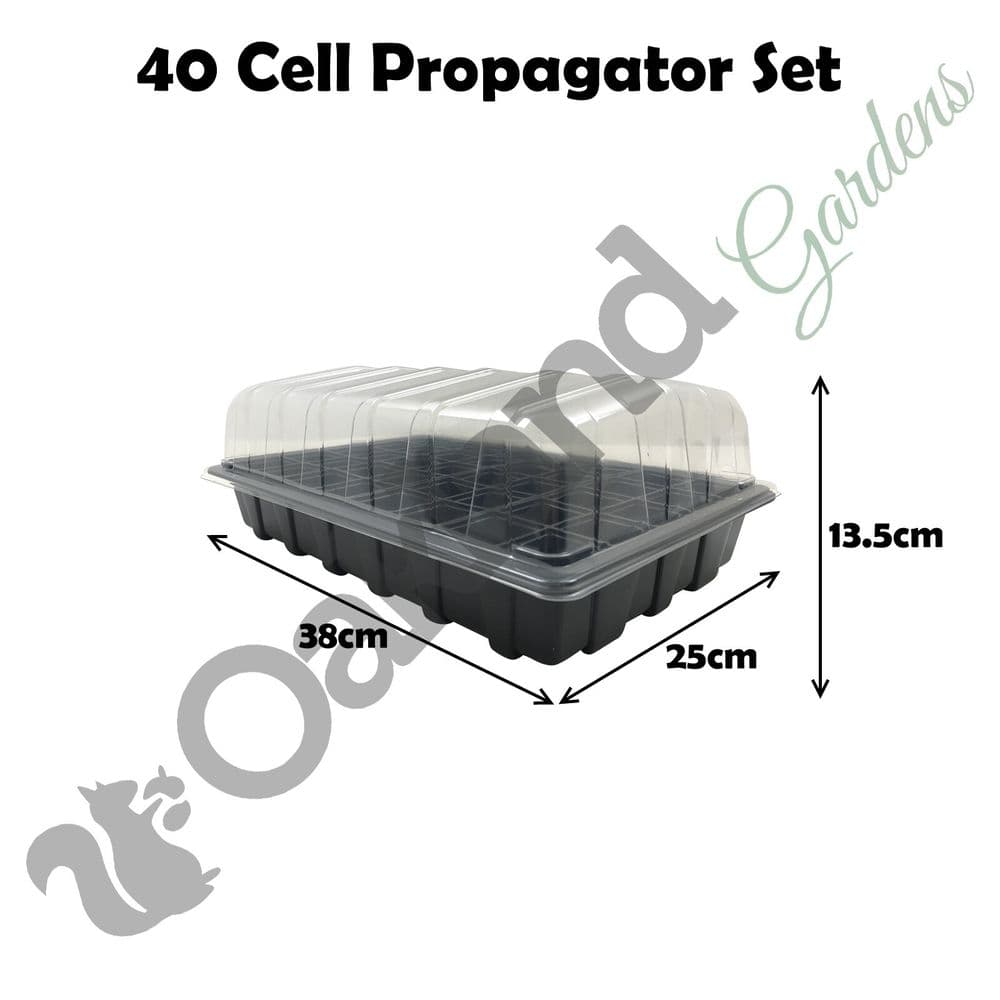 40-Cell Propagator Set Clear Dome & Multi-Cell Tray for Advanced Seed ...