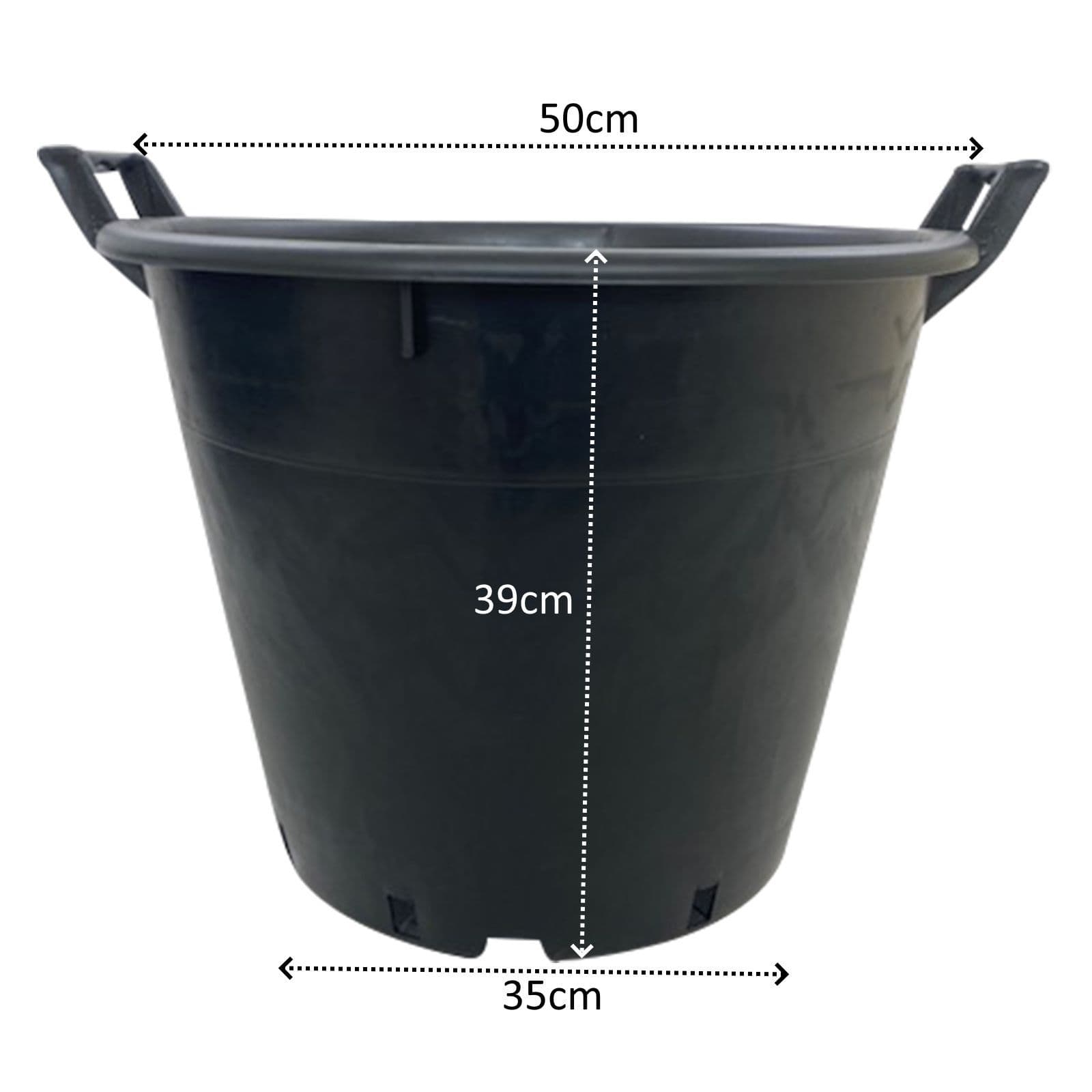 50 Litre Heavy-Duty Plant Pot with Handles Durable UV & Frost-Resistant ...