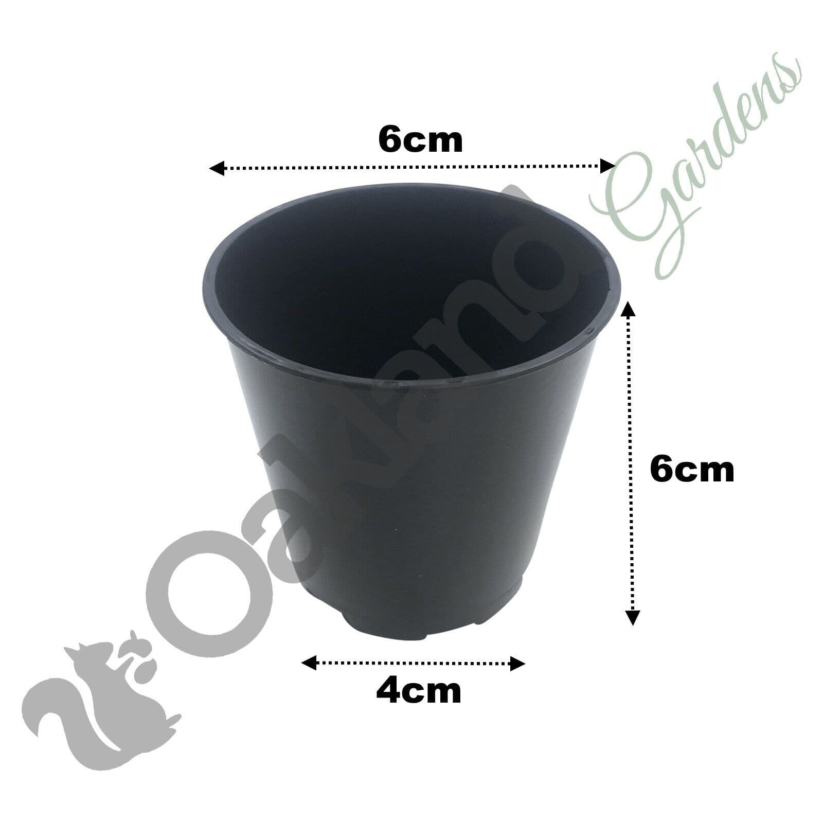 6 cm Plant Pot Carry Tray Set Transportable Nursery Pots with Drainage ...