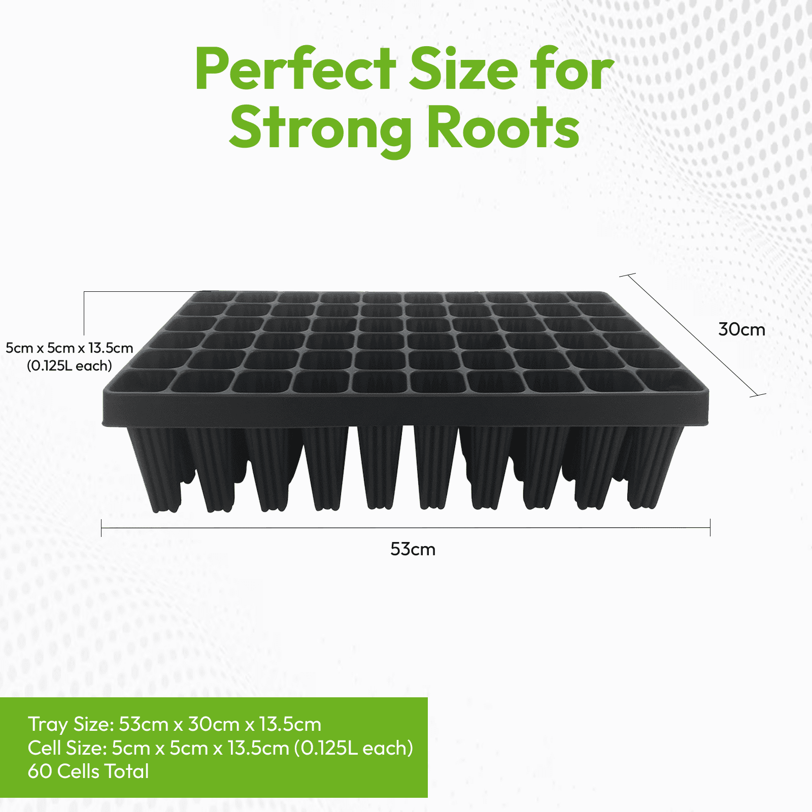 60 Cell Root Trainer Tree Tray Deep Propagation Tray for Strong Roots