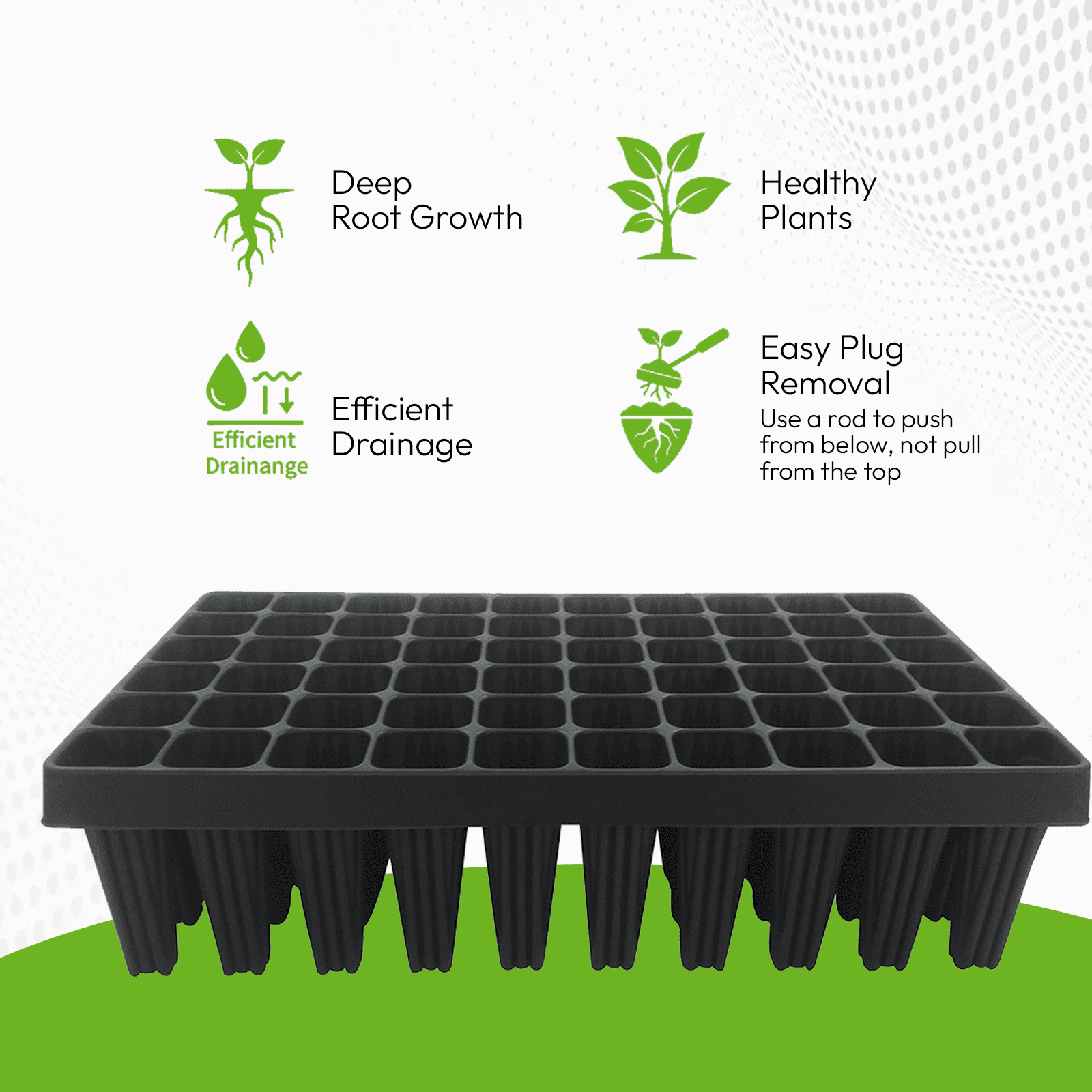 60 Cell Root Trainer Tree Tray Deep Propagation Tray for Strong Roots