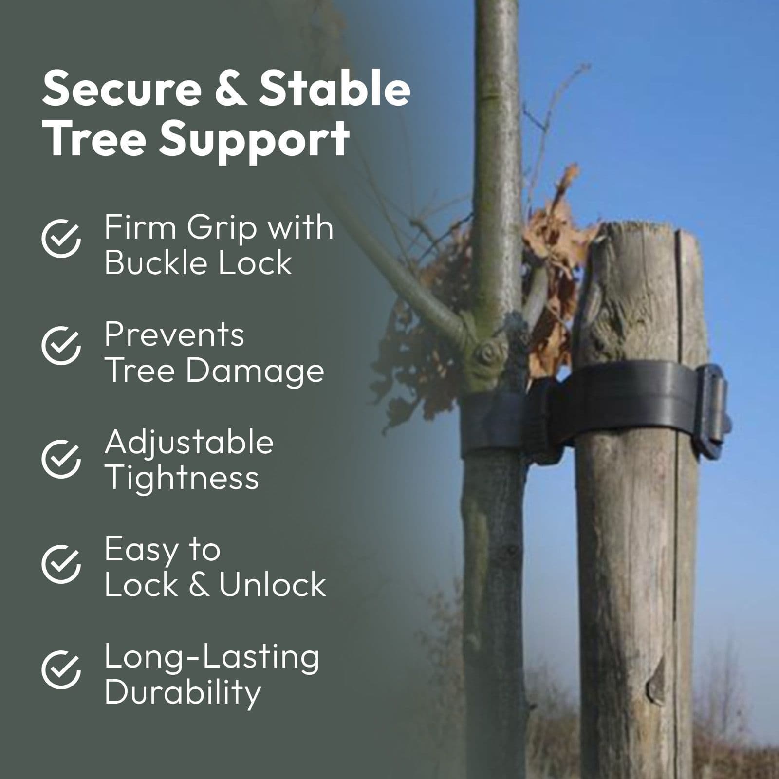 60 cm Buckle Tree Straps Adjustable Soft Tie Support for Young Trees