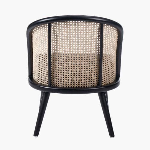Black French Cane Chair