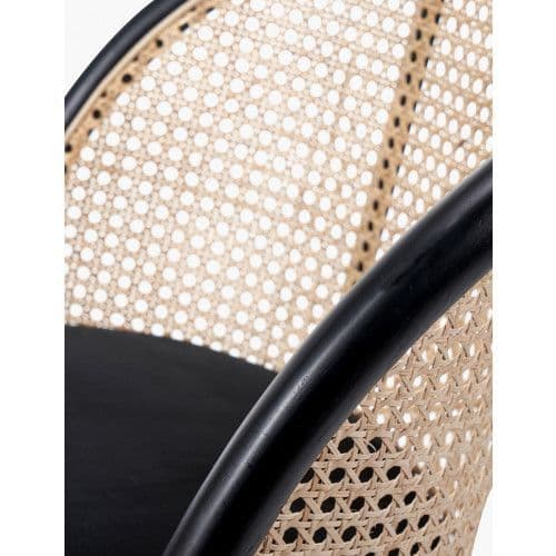 Black French Cane Chair