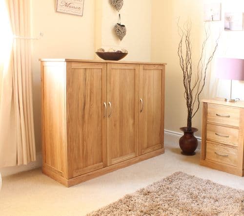 Mobel Oak Extra Large Shoe Cupboard