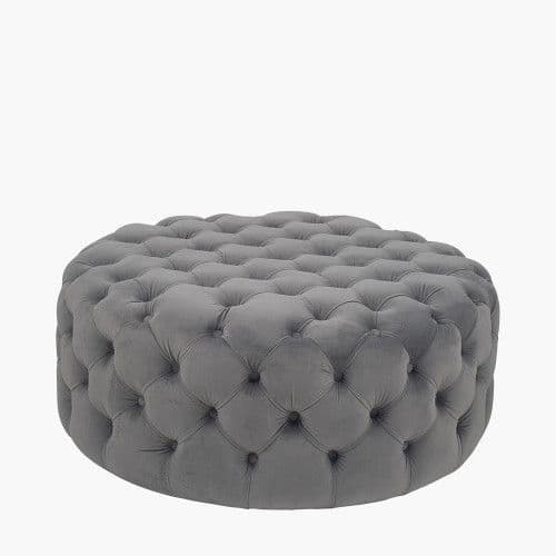 Vittoria Grey Pouffe