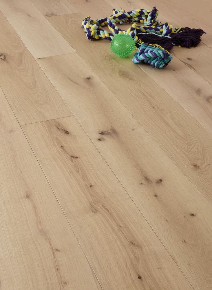 Balmoral Raw Character Oak Flooring 14x190mm Matt Lacquered M4002