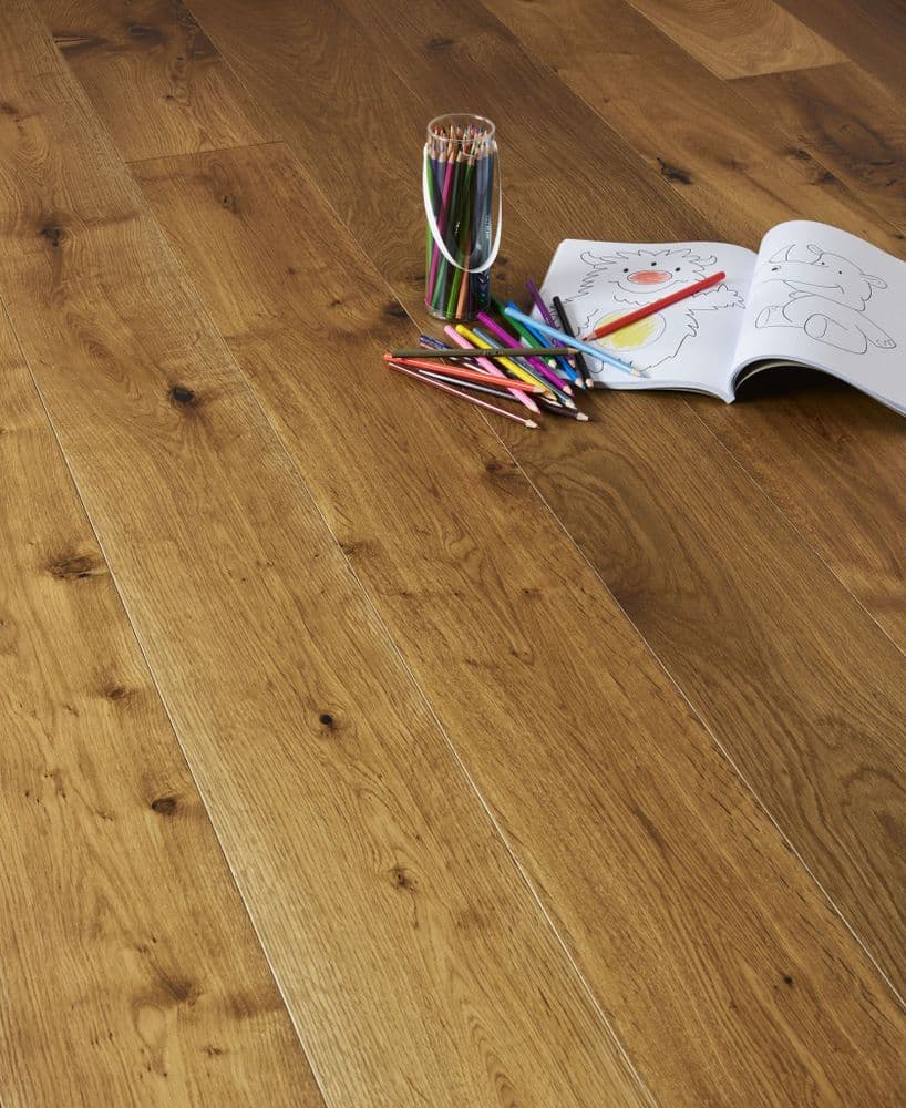 Balmoral Rustic Oak Flooring 14x190mm Smoked & UV-Oiled E3003A