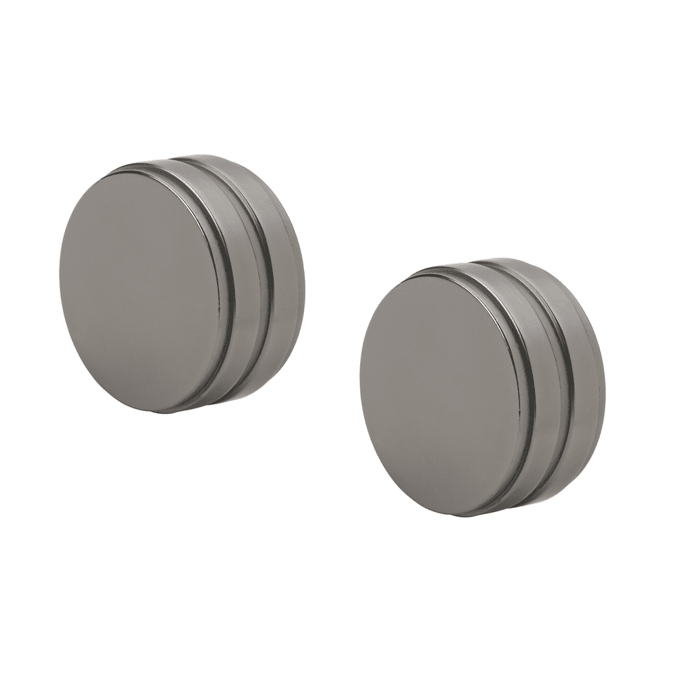 Contemporary Gun Metal Wall Mounted Handrail End Cap Pack of 2