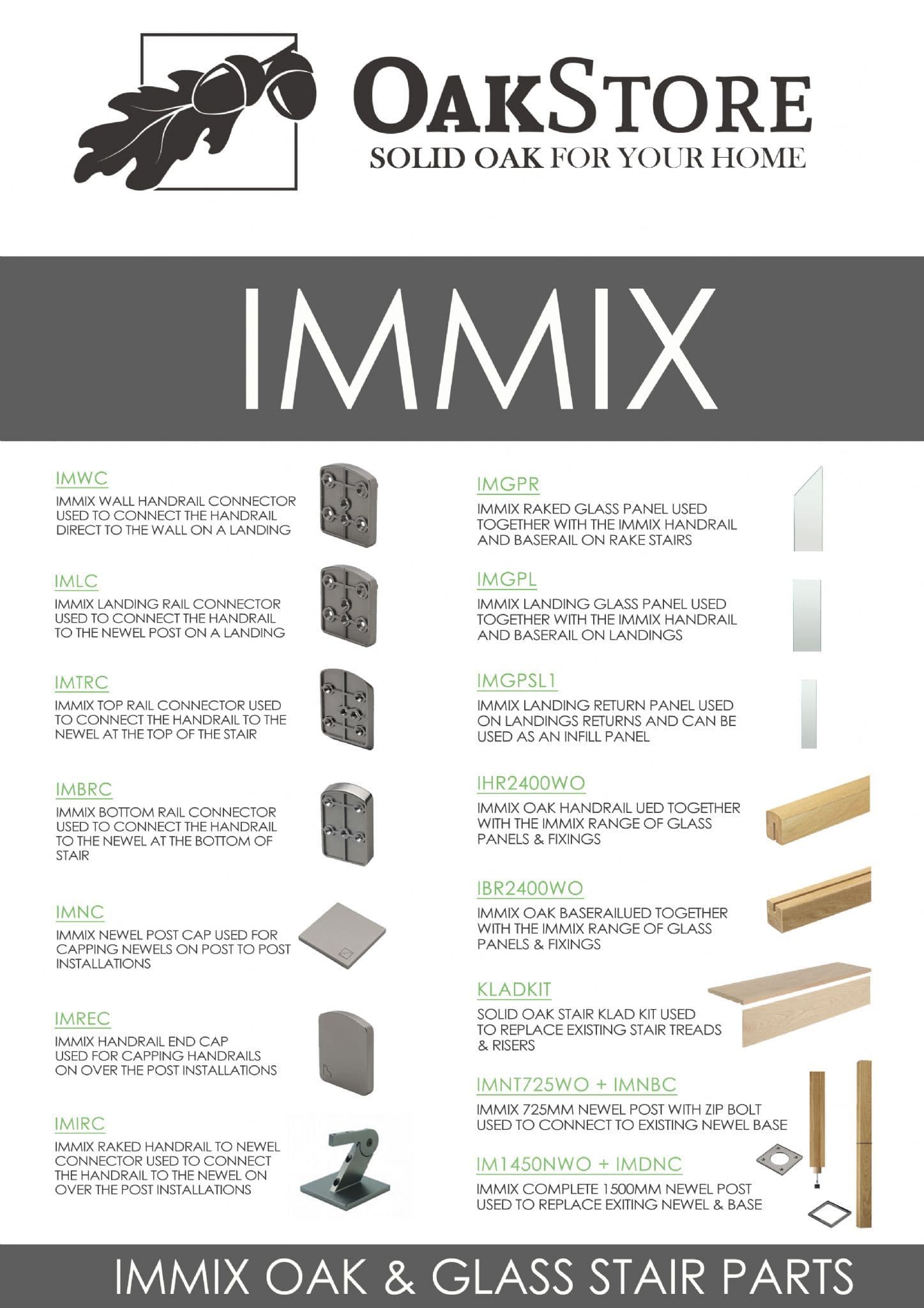 Immix Handrail Top Rake Connector in Gun Metal