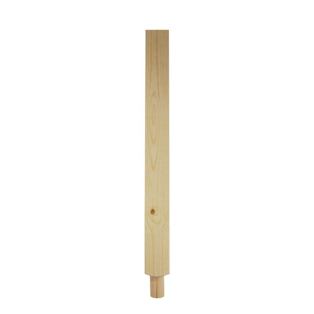 Pine 1 0m Spigot Utility Newel Post 90x90mm Square Edge