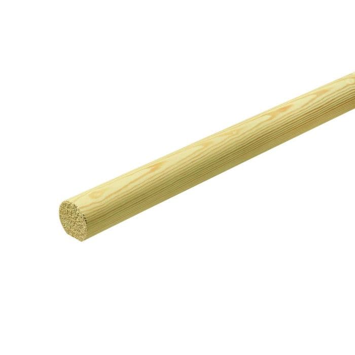 Pine 4 2m Mopstick 44mm Wall Mounted Staircase Hand Rail