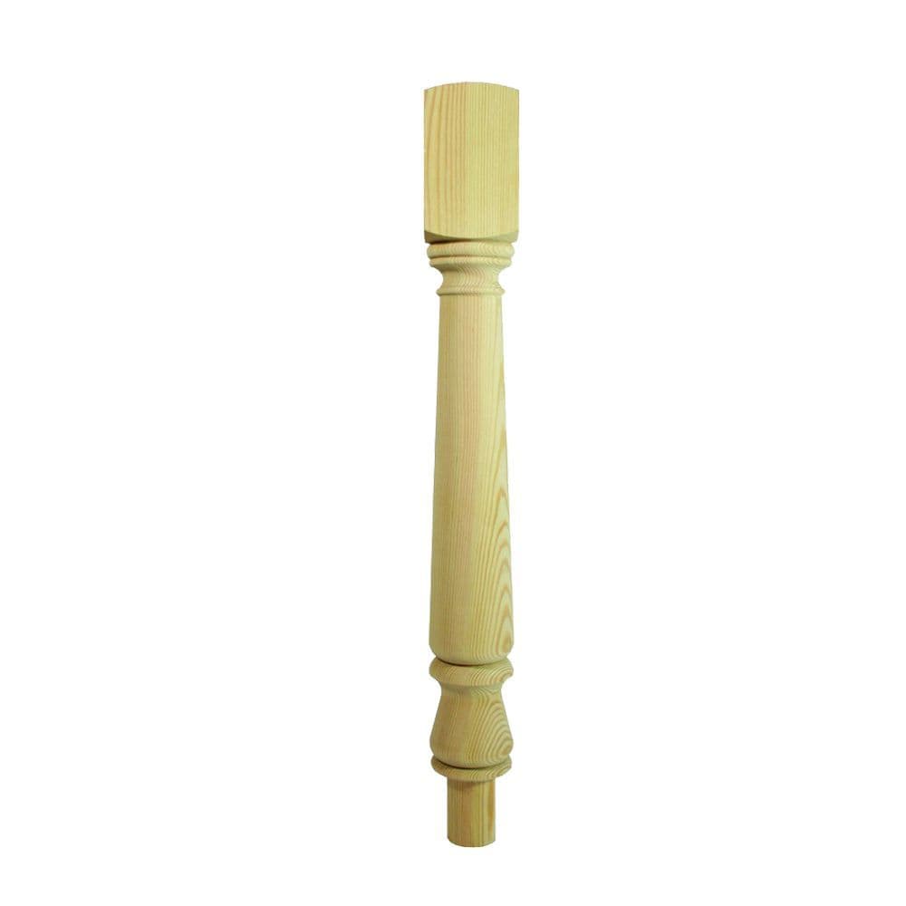 Pine Trademark Top & Bottom Newel Turn Post 90x90x725mm