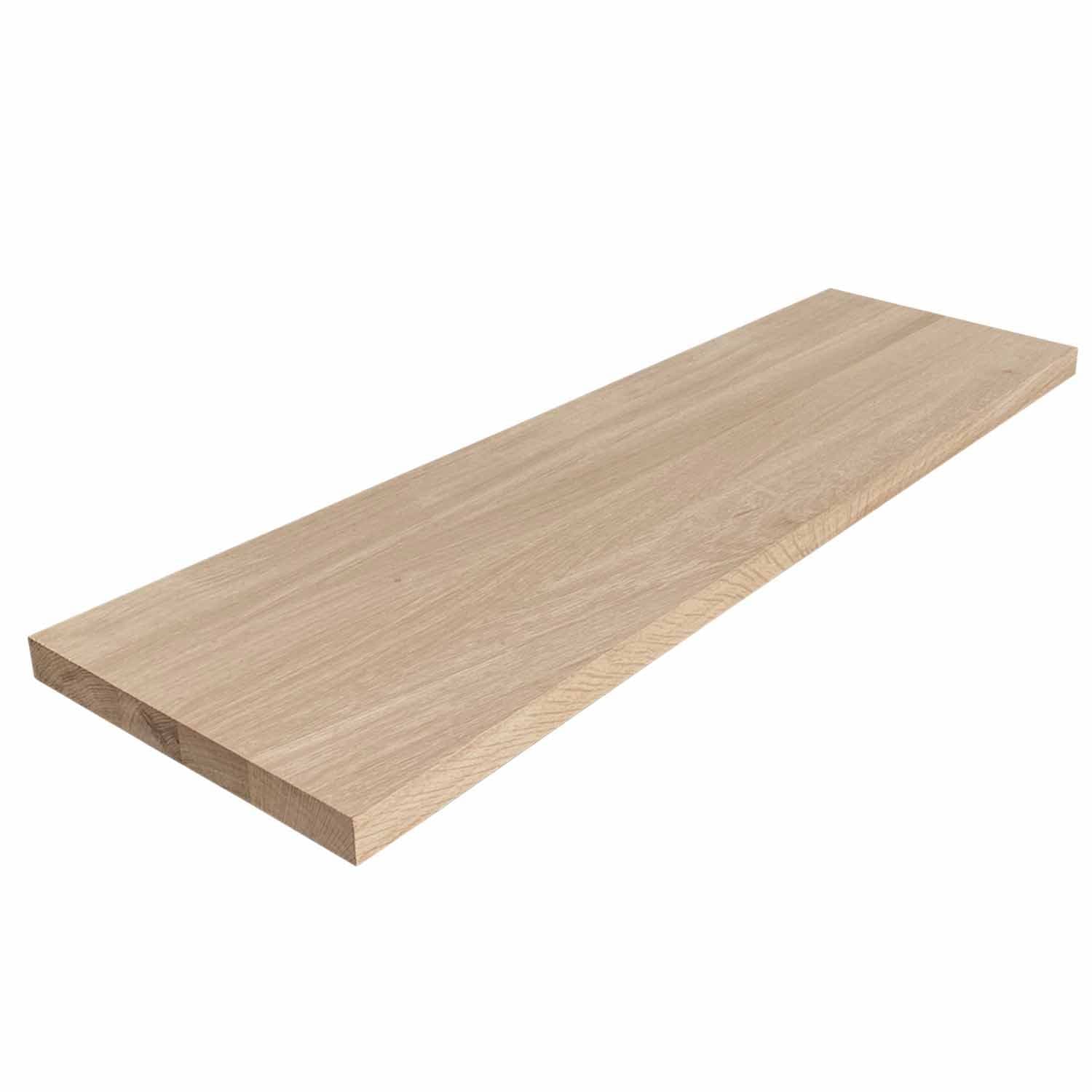 Solid Oak Stair Tread Un-Grooved 30x270x1000mm Square Edge